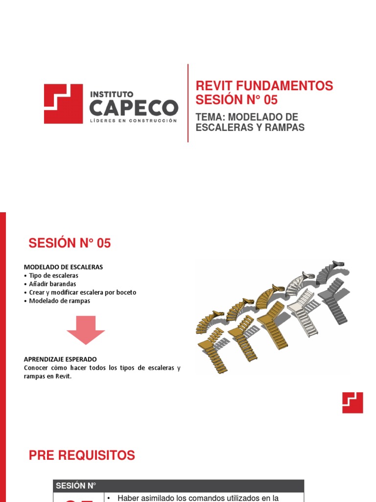 s05 - Modelado de Escaleras y Rampas | PDF | Autodesk Revit | Informática