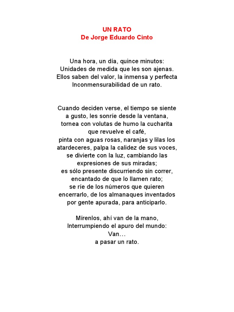 Un Rato de Jorge Eduardo Cano | PDF | Arte