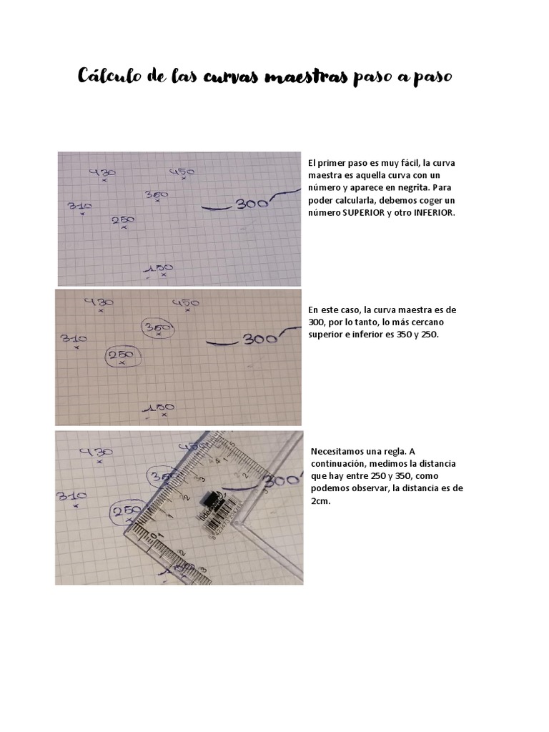 Cálculo de Las Curvas Maestras Paso A Paso | PDF | Matemáticas