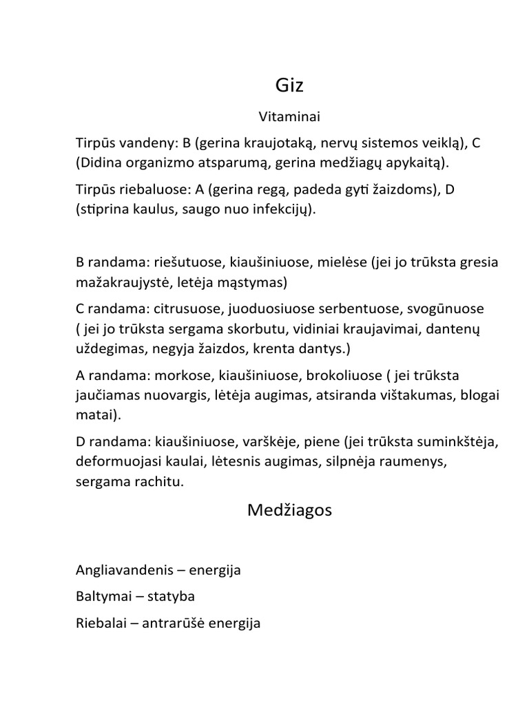Vitaminai Ir Medziagos Papildyta-1 | PDF
