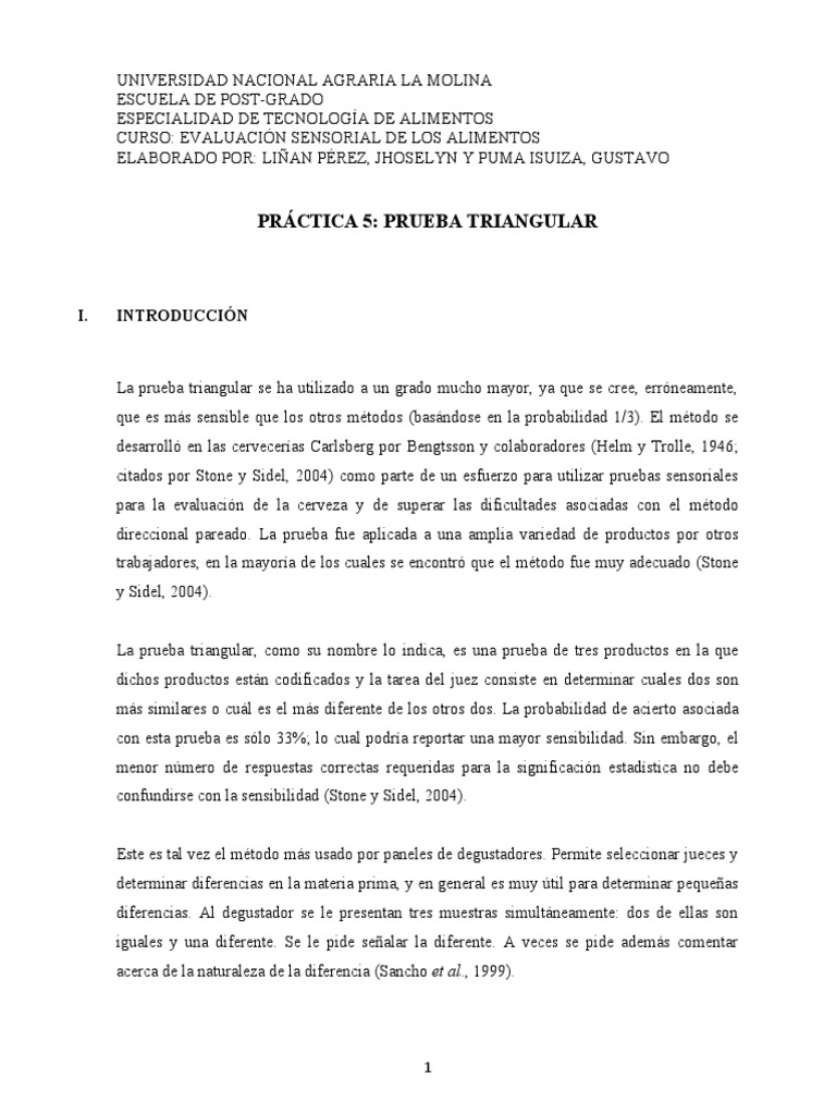 Practica 5 - Prueba Triangular | PDF | Science