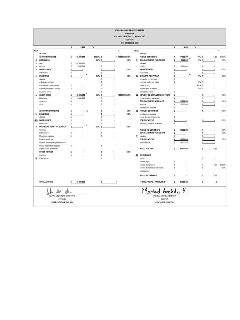 Balance General | PDF | Servicios financieros | Contabilidad financiera