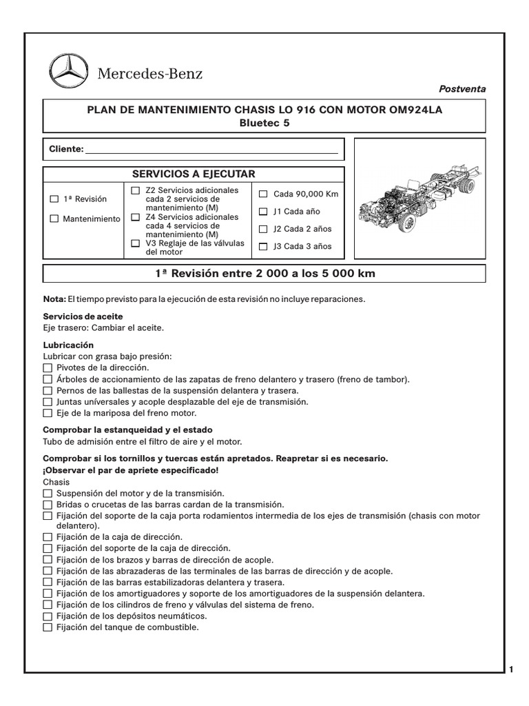 Plan de Mant. LO916 924 Euro5 | PDF | Eje | Neumático