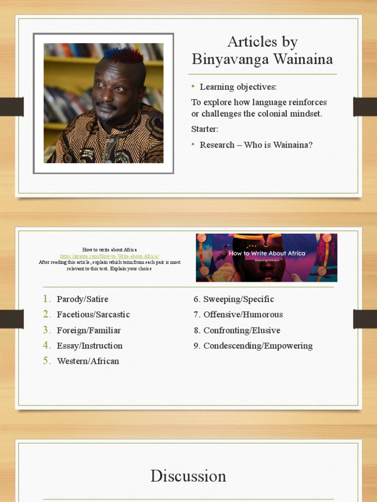 How To Write About Africa - Lesson 4 | PDF