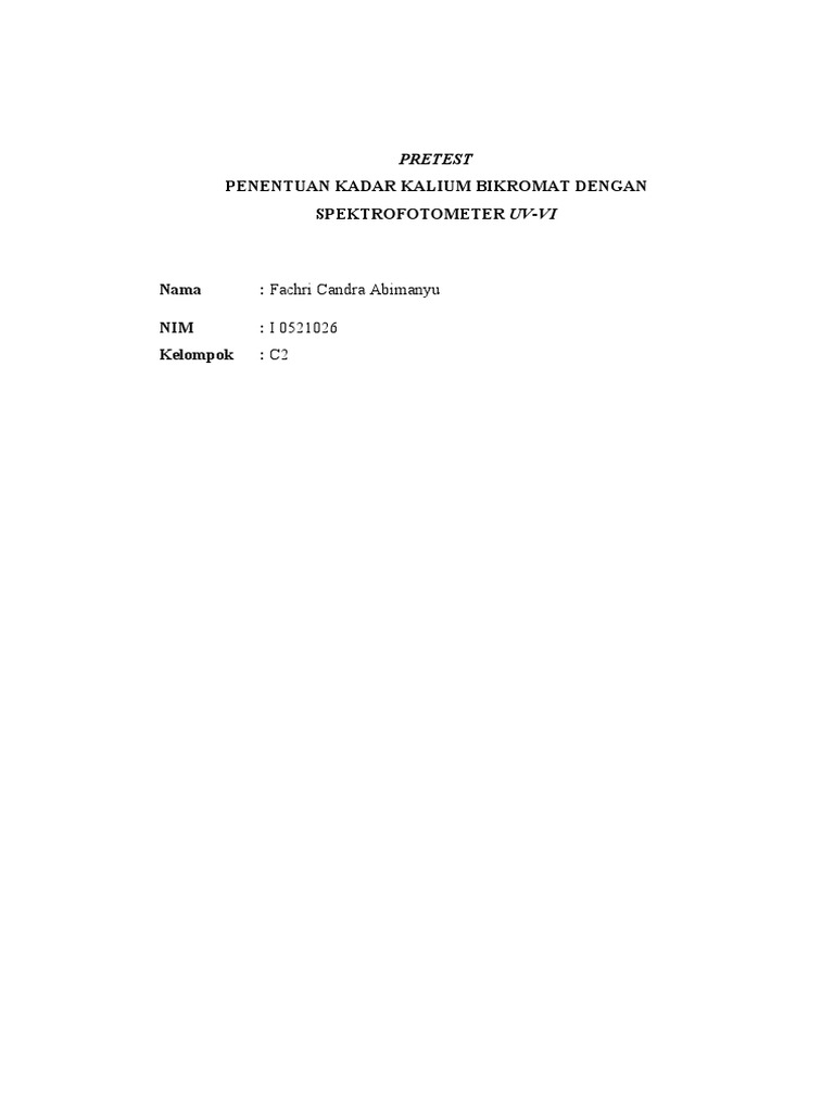 Fachri - Lembar Pretest | PDF