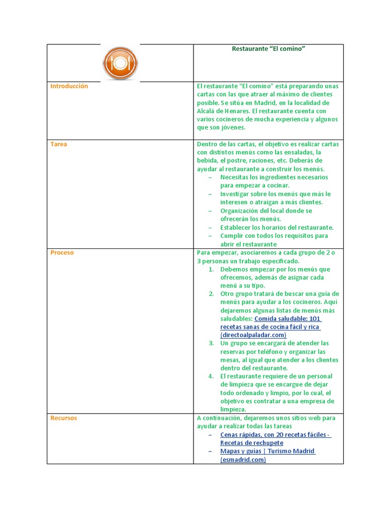 P 11 WebQuest EduardoSuárez | PDF | Cocina, comidas y vino