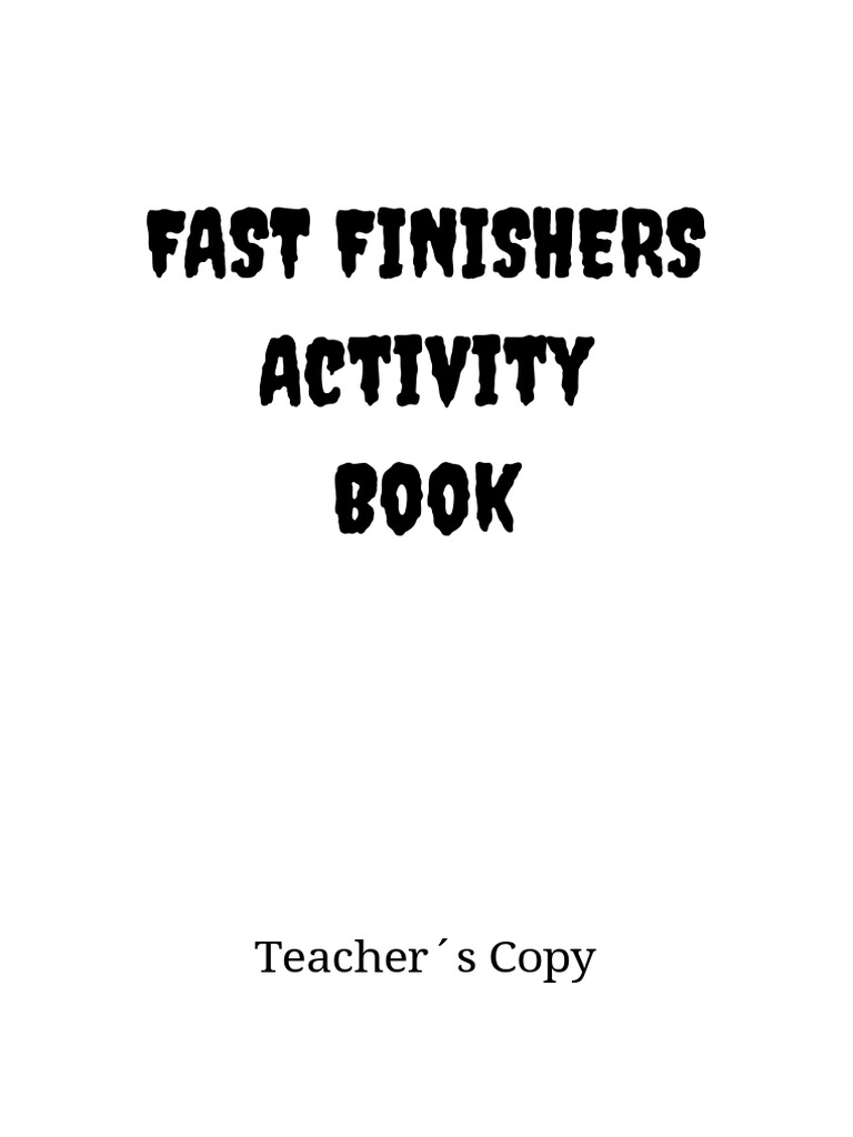 Fast Finishers 3-4 Primary Teacher | PDF | English Language | Linguistics