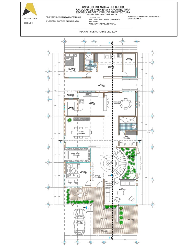 Planos Vivienda Unifamiliar | PDF