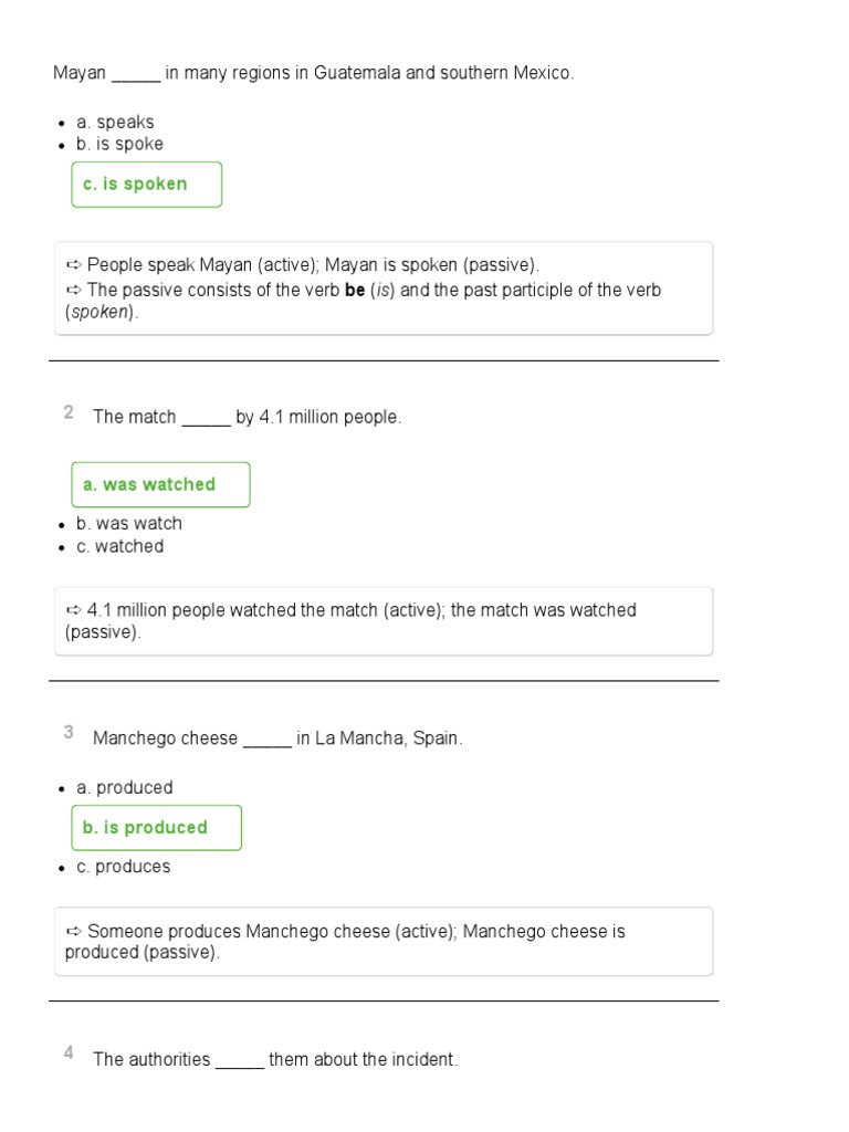 Present and Past Simple Passive - 'Be' + Past Participle - Page 2 of 3 ...