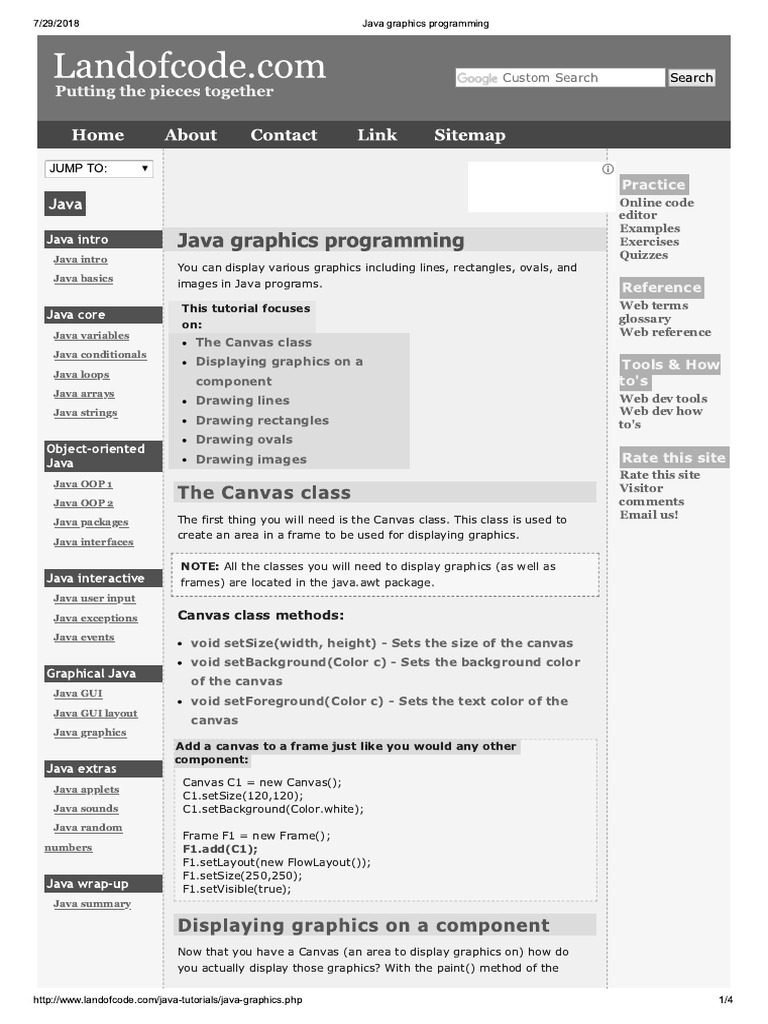 Java Graphics Programming | PDF Java Graphics Programming | PDF