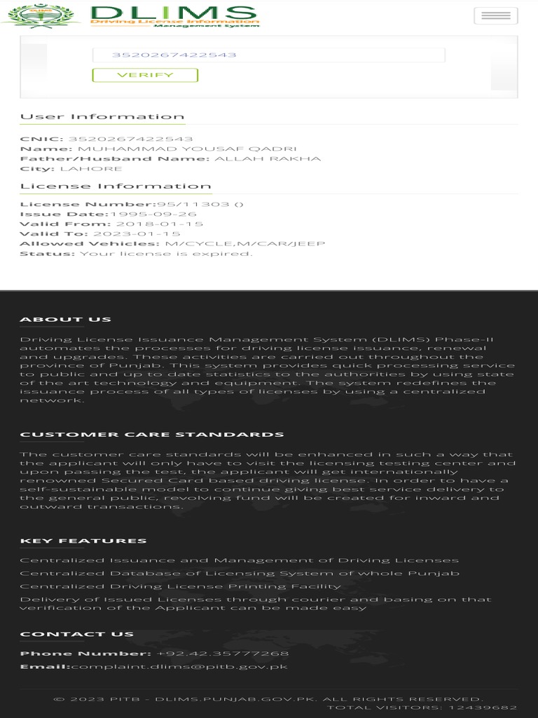 DLIMS - Driving License Information Management Sy | PDF | Technology ...