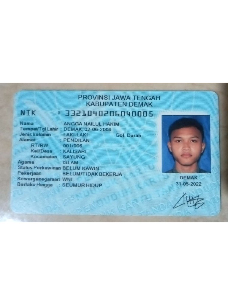 Foto KTP Angga Nailul Hakim | PDF