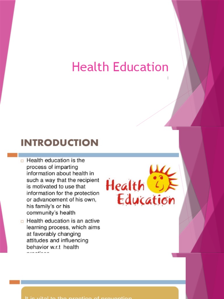 Health Education 2023 Introduction | PDF