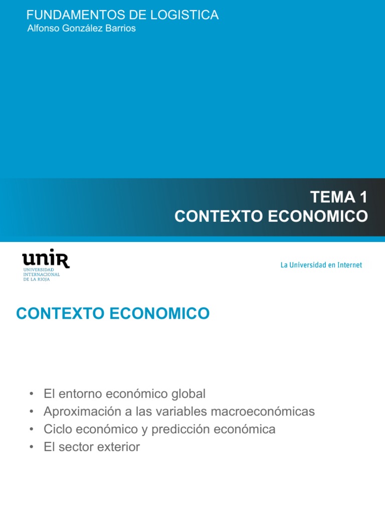 Tema 1 Contexto Economico | PDF | Producto Interno Bruto | Producto nacional bruto