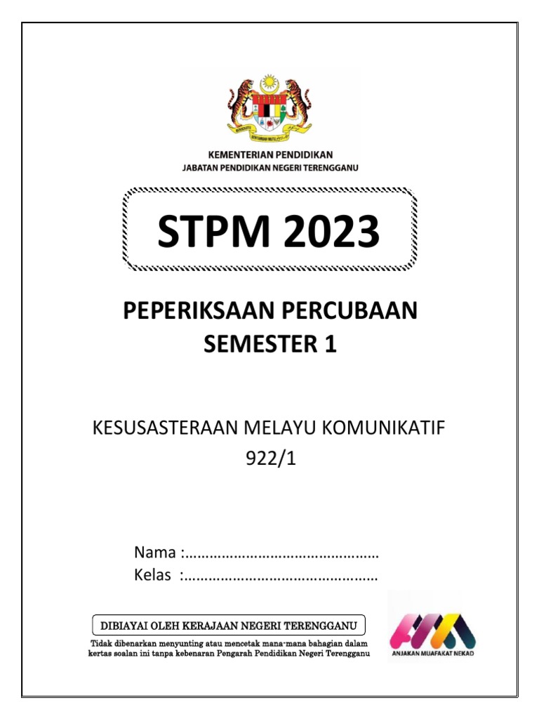STPM2023 S1 KMK | PDF