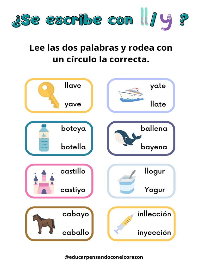 Se Escribe Con LL o y | PDF