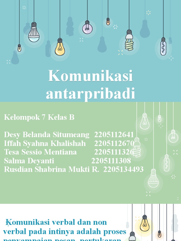 Komunikasi Antarpribadi Kel. 7 | PDF