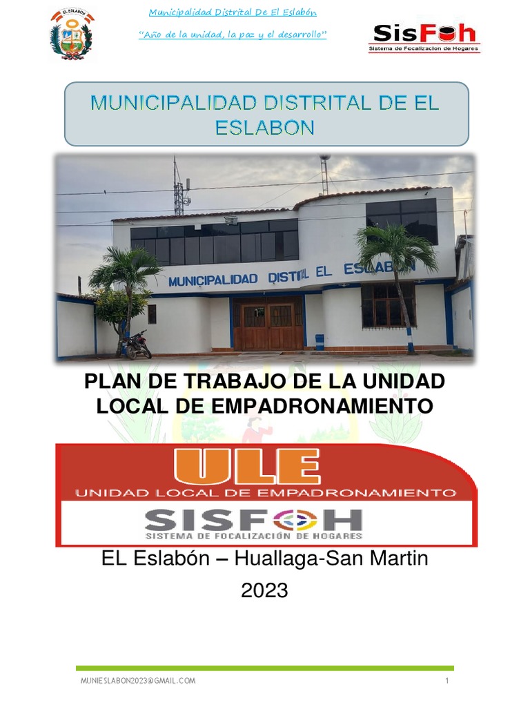 Plan Anual de La Ule 2023 PDF | PDF | Gobierno local | Alcalde