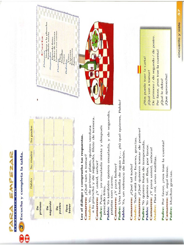 En El Restaurante A1 - A2 | PDF