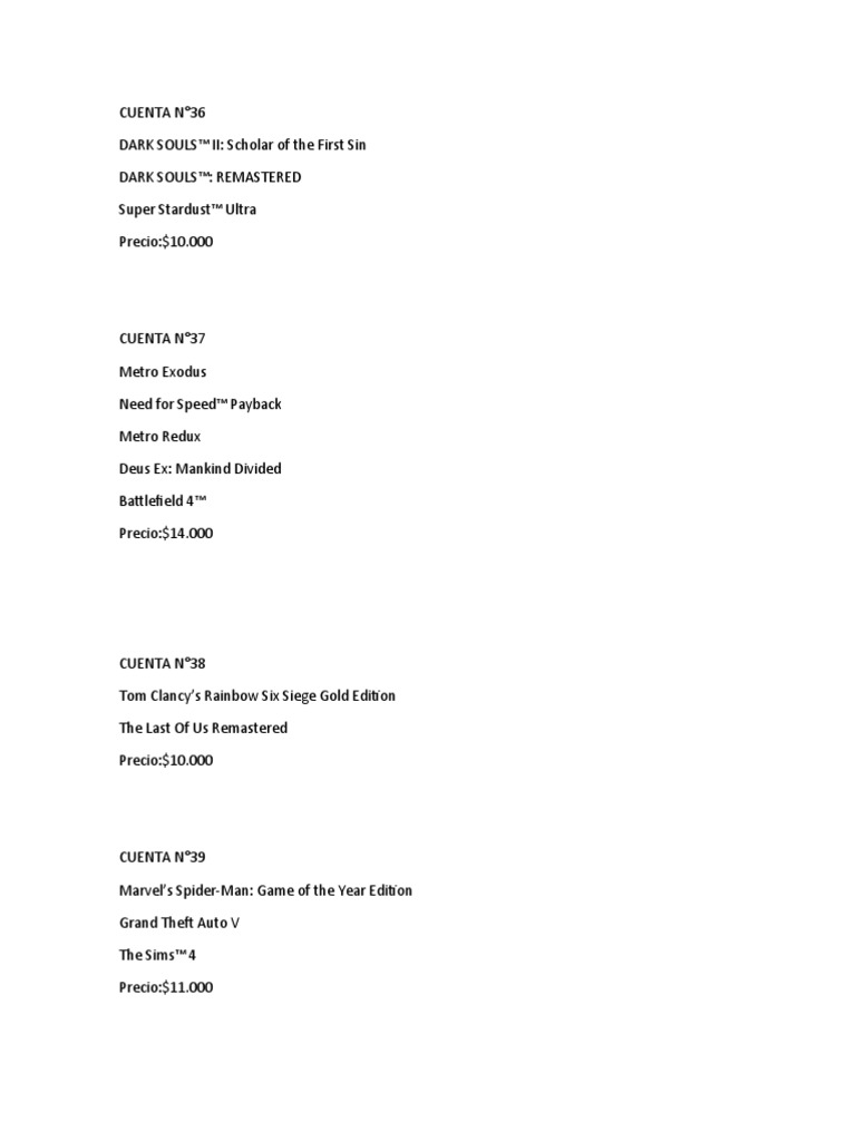 PACKS PSN 2.dcx | PDF