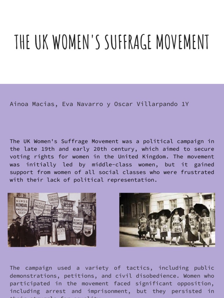 The UK Women's Suffrage Movement | PDF