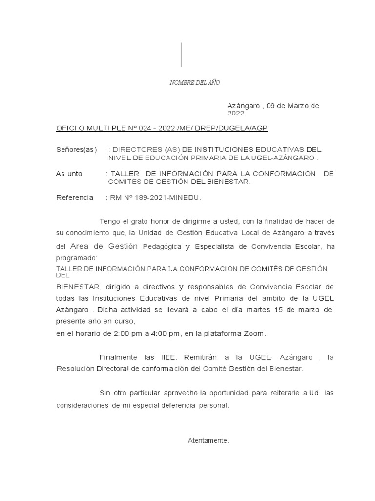 Modelo de Oficio en Word | PDF