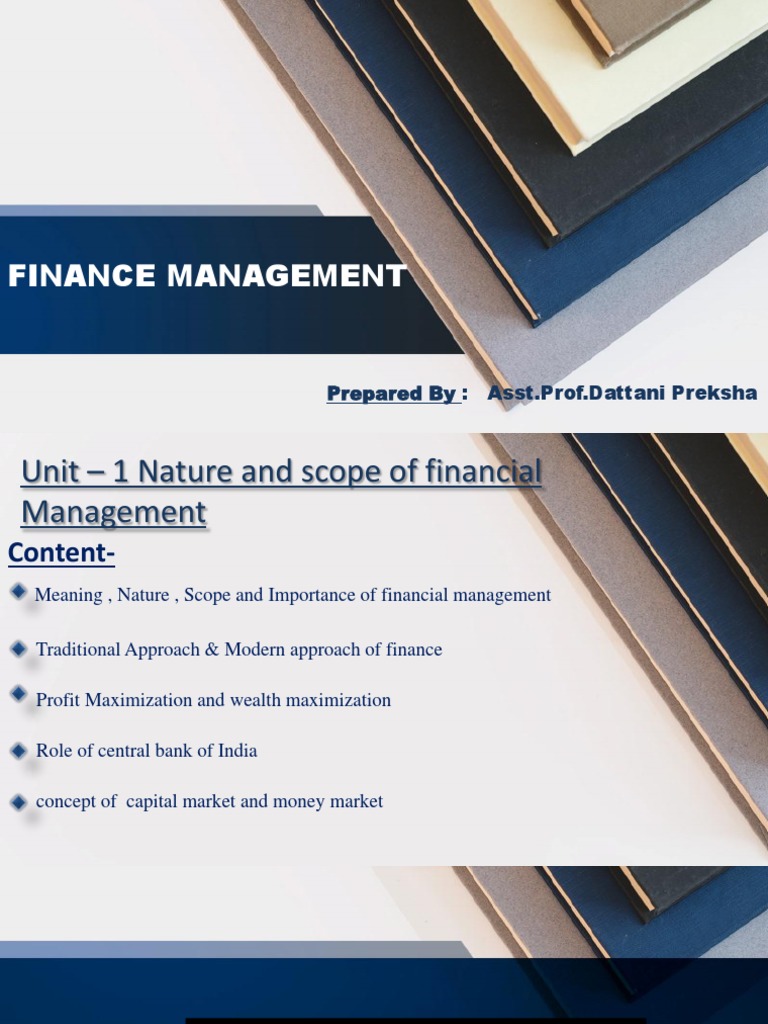 Unit 1 Introduction of Finance | PDF | Financial Markets | Reserve Bank ...
