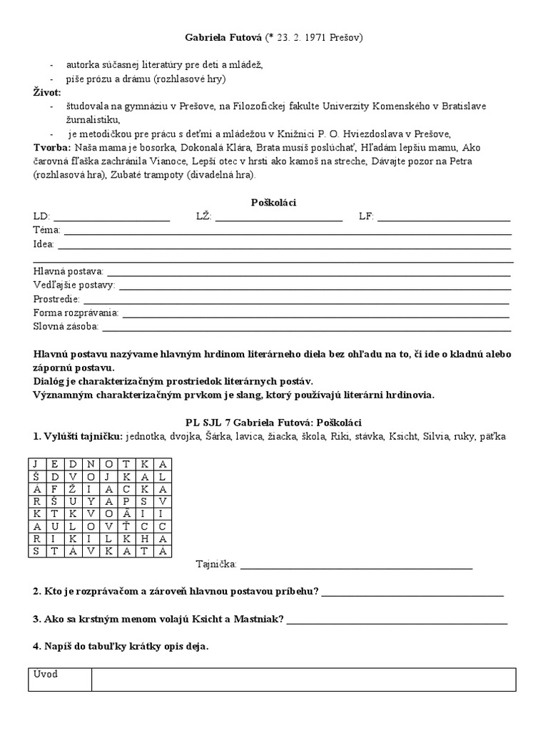 Gabriela Futova - Poskolaci | PDF