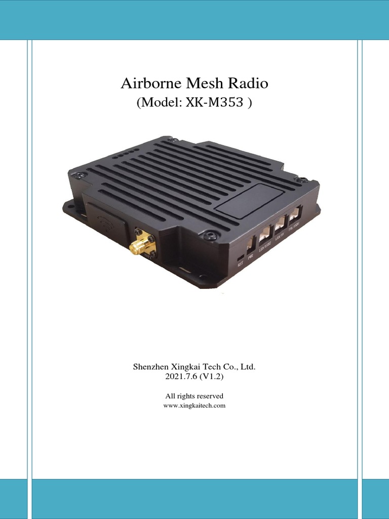 Airborne Mesh Radio XK-M353 Overview | PDF | Wireless Ad Hoc Network ...