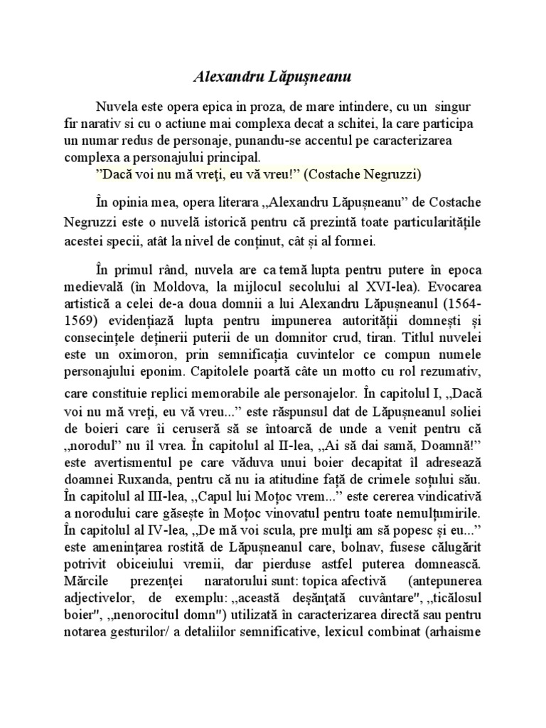 Alexandru Lapusneanu | PDF