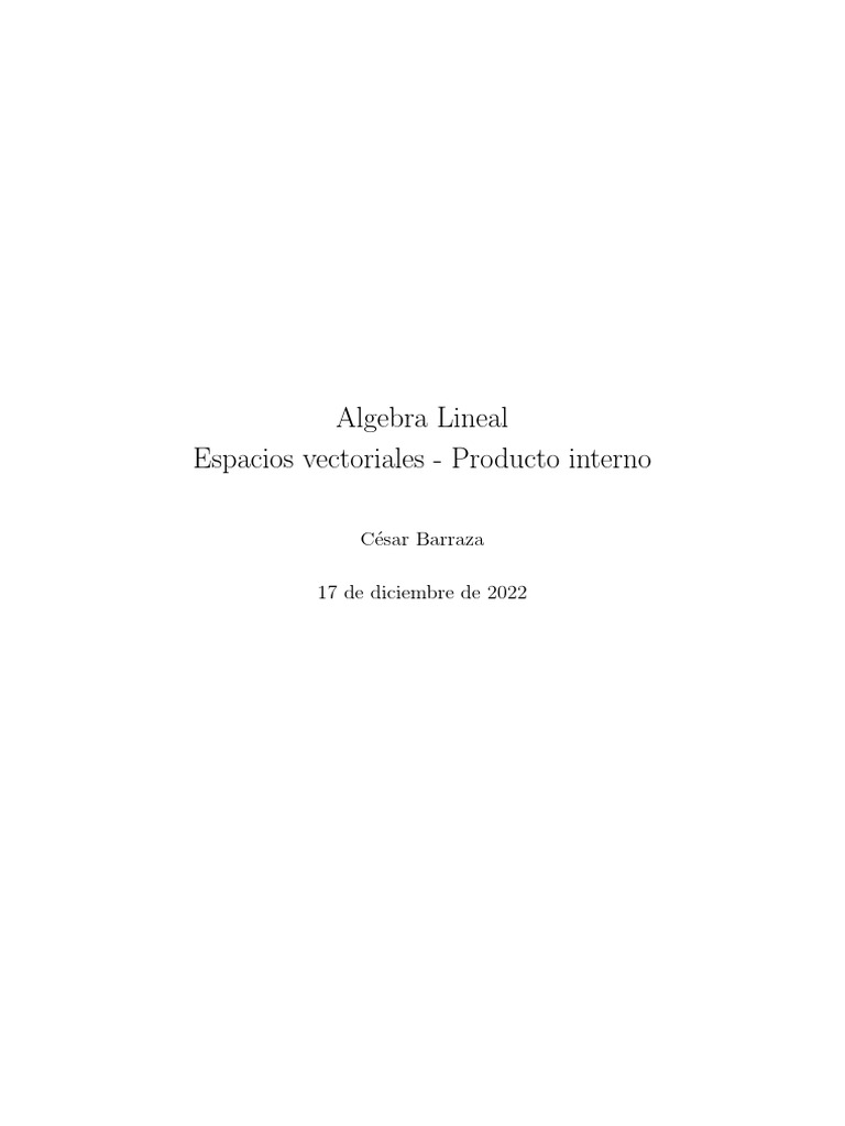 Álgebra Lineal Parte 3 | PDF | Espacio vectorial | Vector Euclidiano