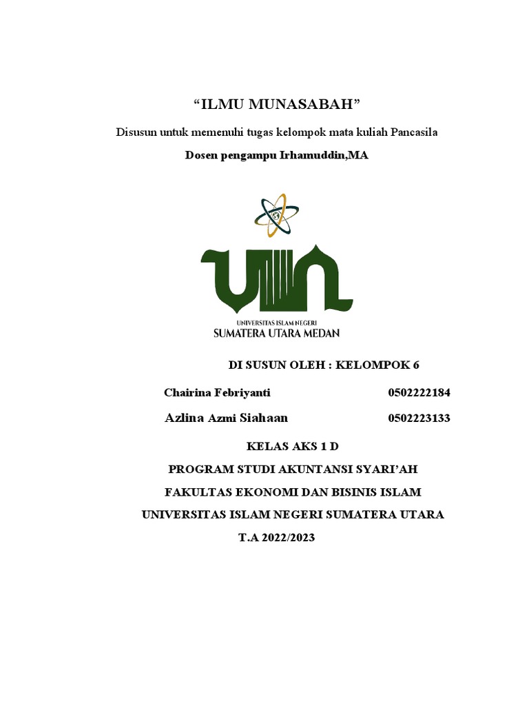 Ilmu Munasabah dalam Tafsir Al-Qur'an | PDF | Agama & Spiritualitas