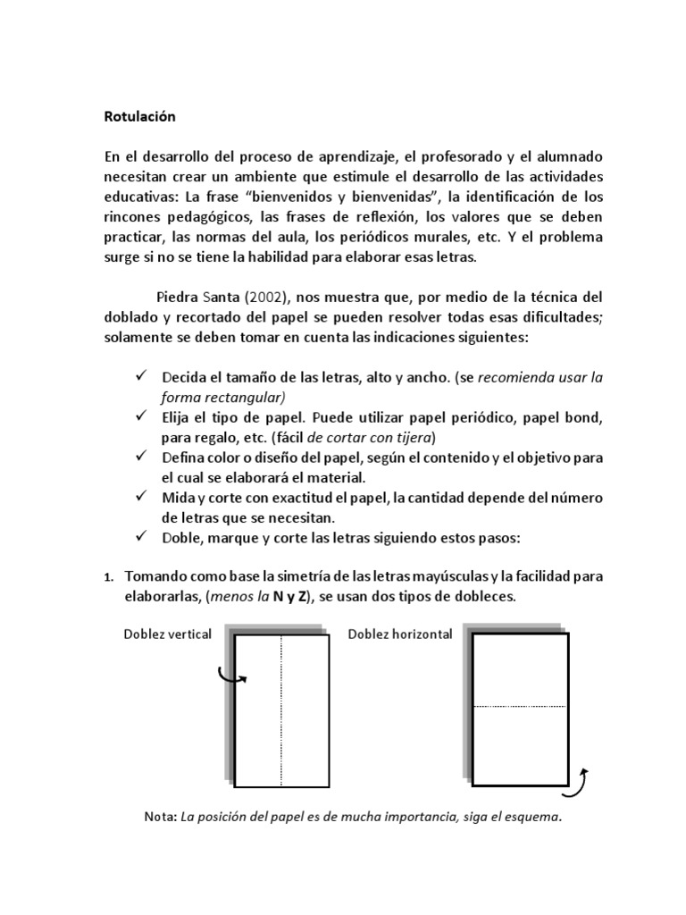 Rotulación | PDF | Papel