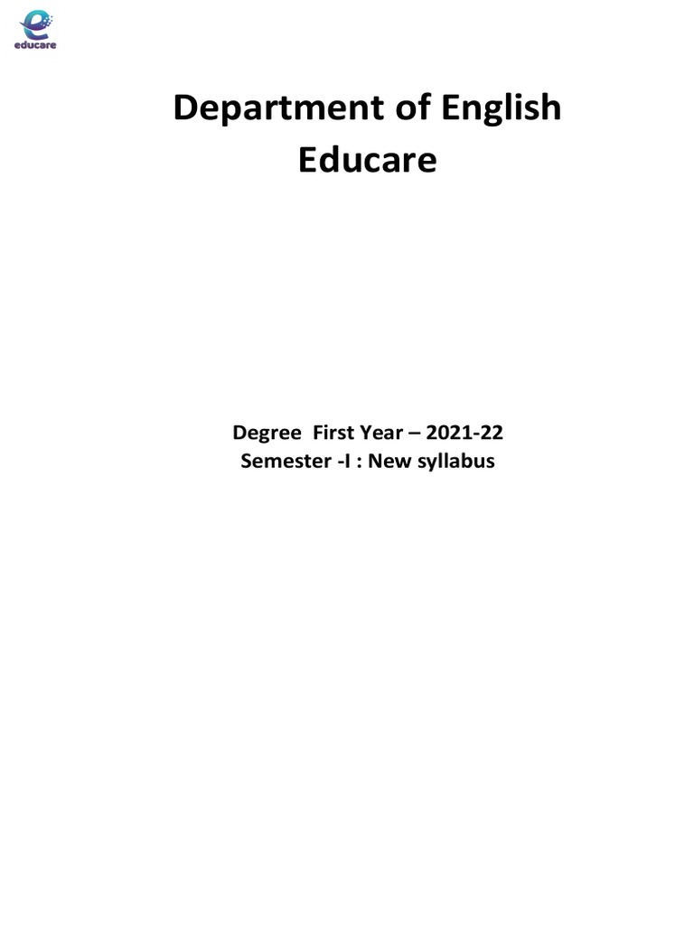 Degree English Essays Sem 1 2021 - 2022 | PDF