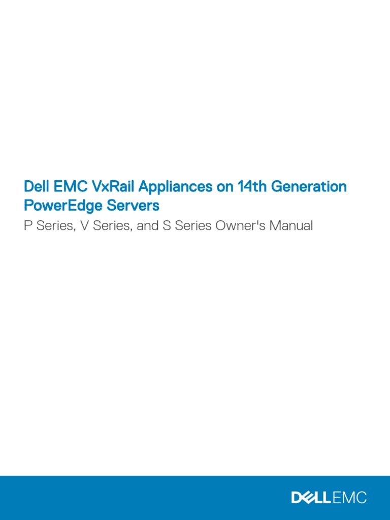Dell EMC P Series, V Series, and S Series Owners Manual | PDF | Solid ...