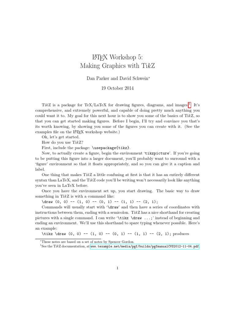 Tikz Workshop | PDF | Function (Mathematics) | Coordinate System