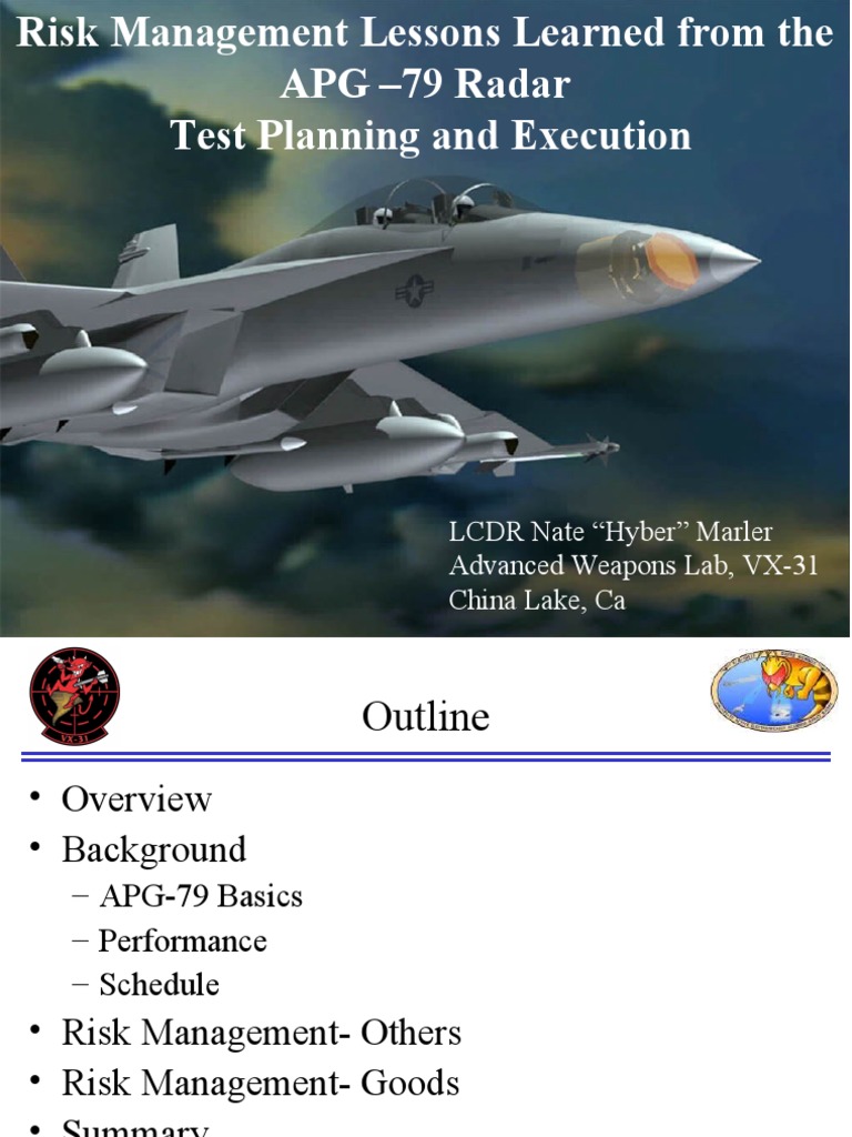Risk Management Lessons Learned From The APG - 79 Radar Test Planning ...