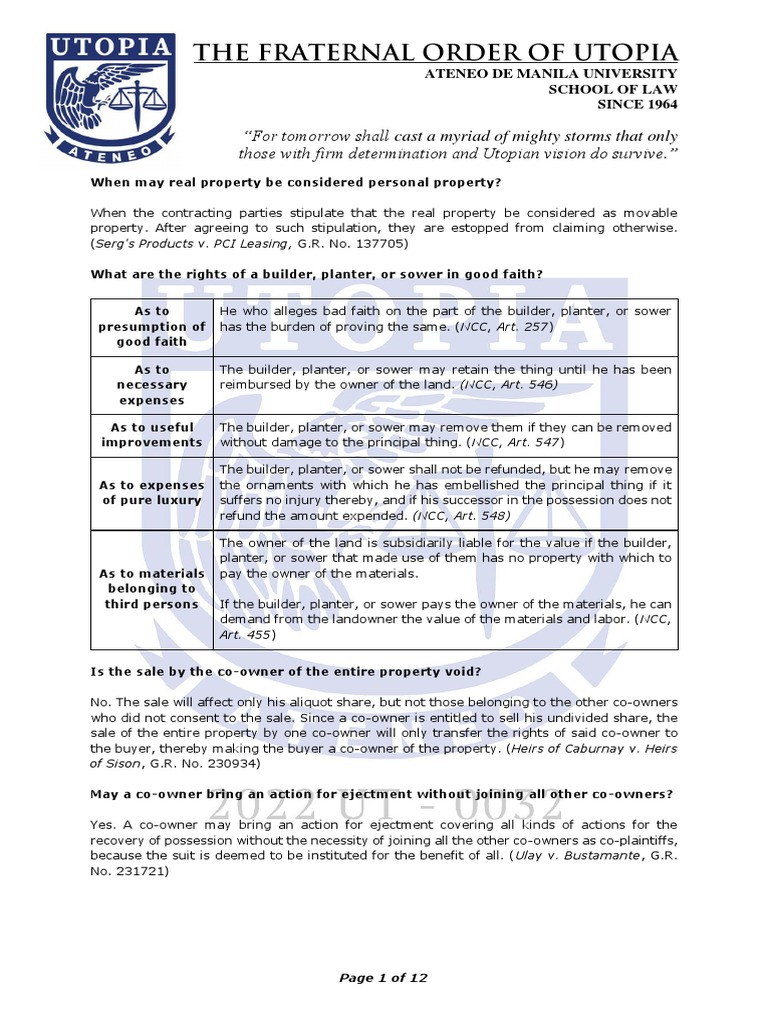 Utopia 2022 LMT Civ 2 | PDF | Security Interest | Nuisance