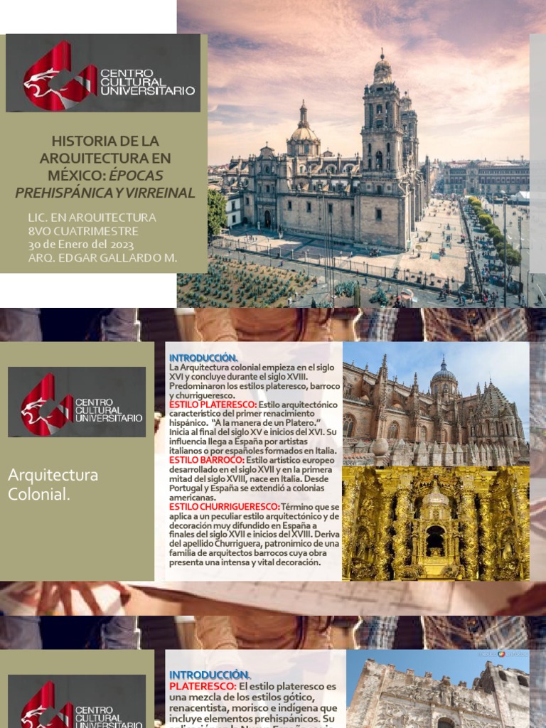 Hist Clase 30-Ene-23 Arquitectura Colonial en México | PDF | Nueva españa