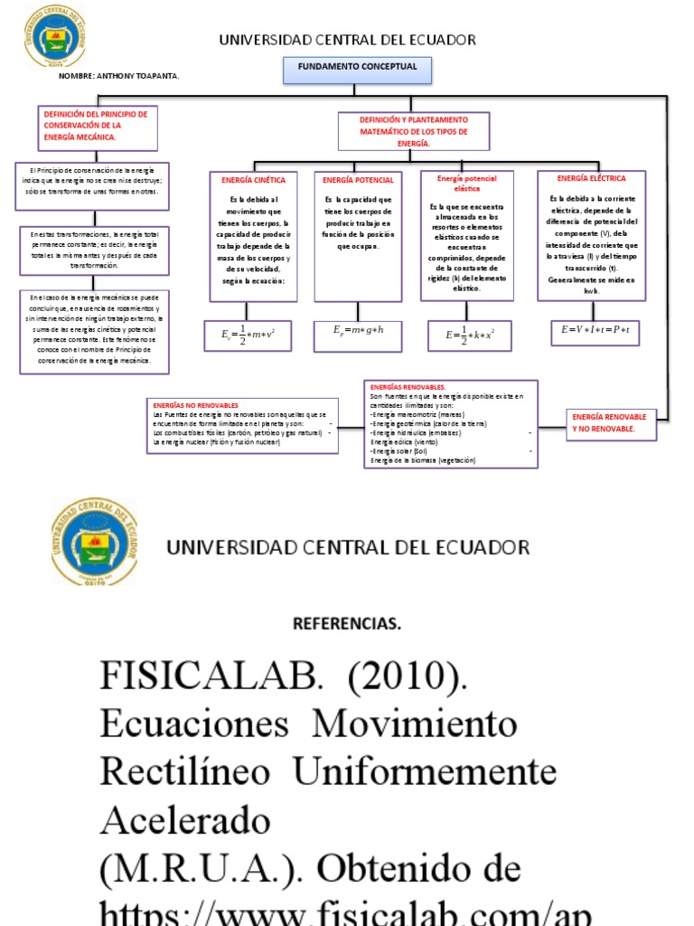 Universidad Central Del Ecuador: Fundamento Conceptual | PDF | Energía renovable | Ciencias fisicas