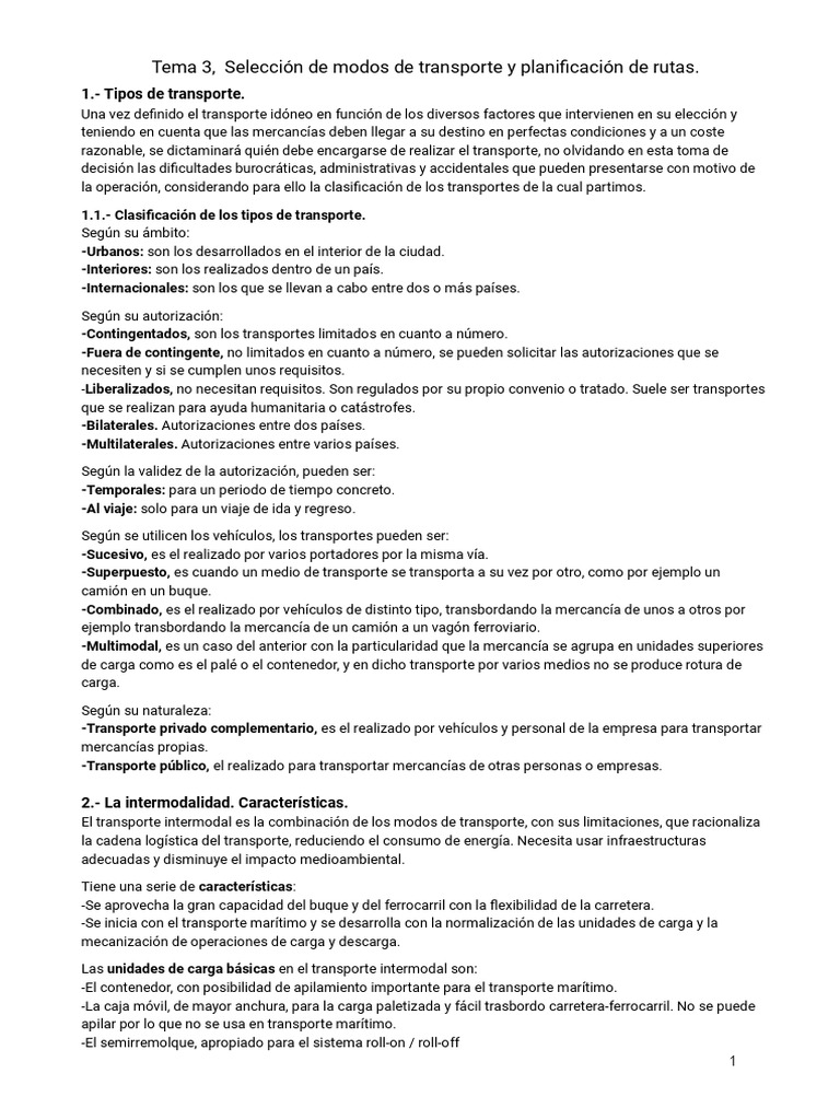 Selección de Modos de Transporte | PDF | Transporte Intermodal de Carga ...