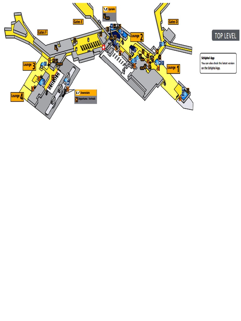 Schiphol Plattegrond Vertrekhal Top Level | PDF