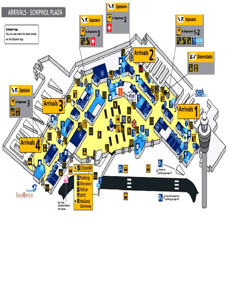 Aankomsthal Plattegrond Schiphol Airport | PDF