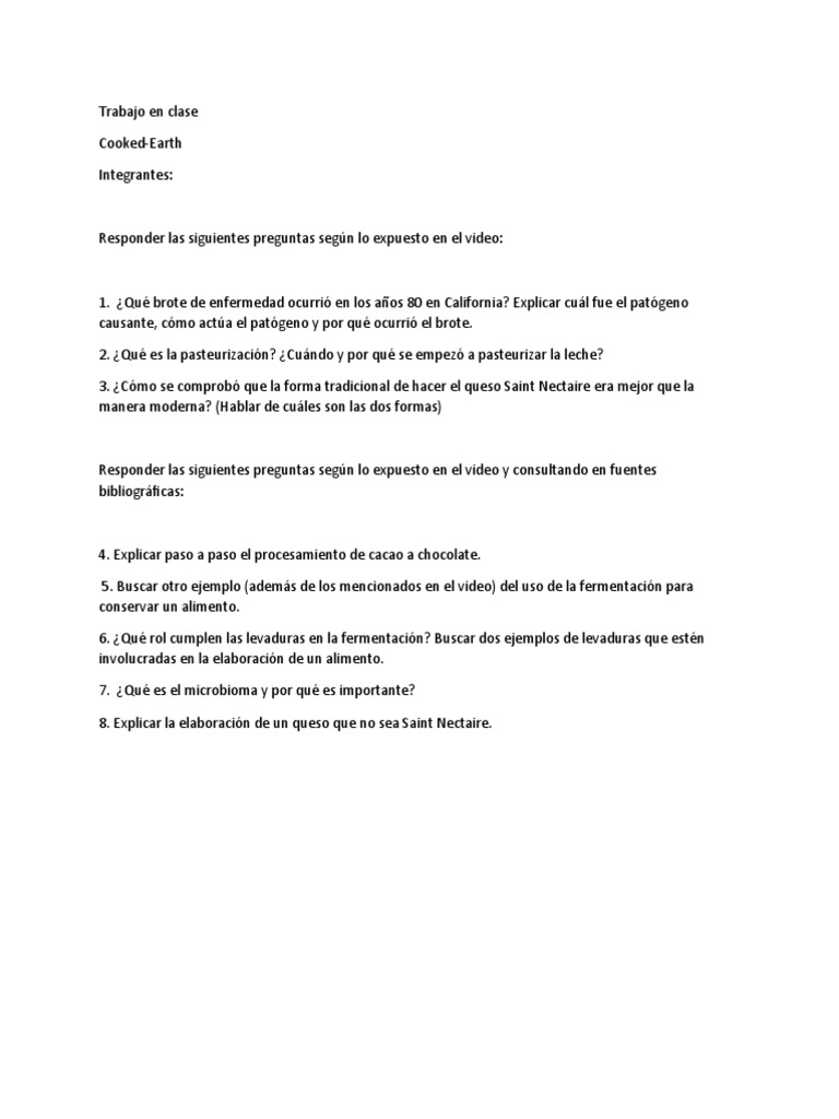 Trabajo en Clase Video Netflix (Cooked-Earth) | PDF | Bienestar