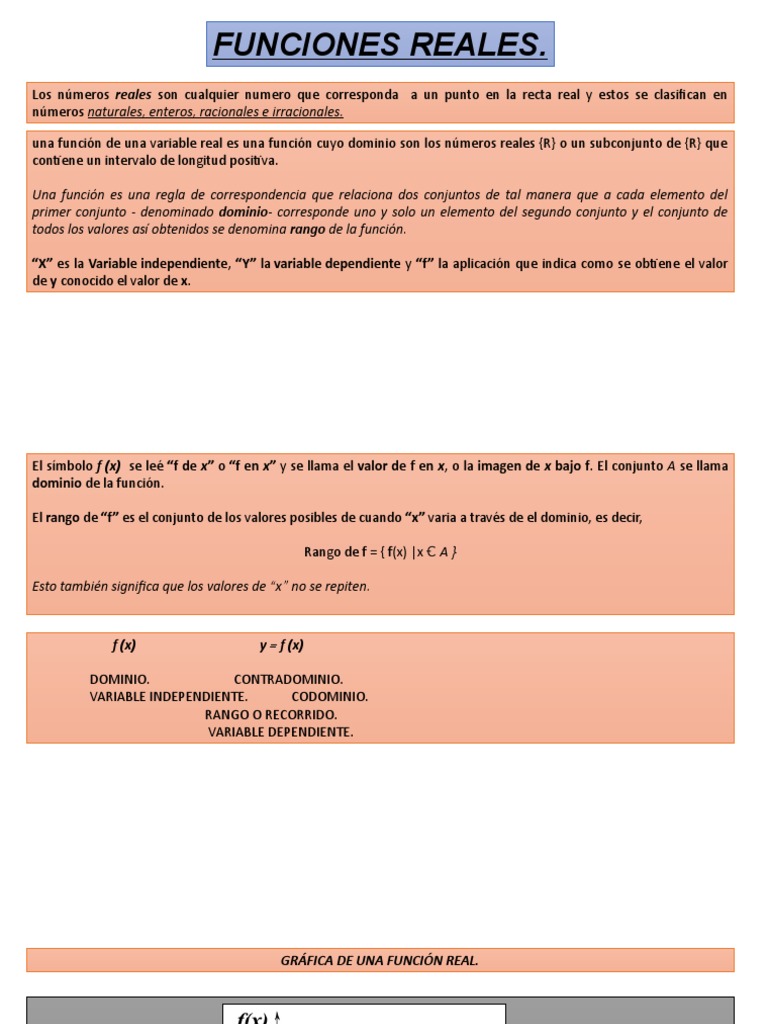 3.1. Funciones Reales | PDF | Función (Matemáticas) | Número Real