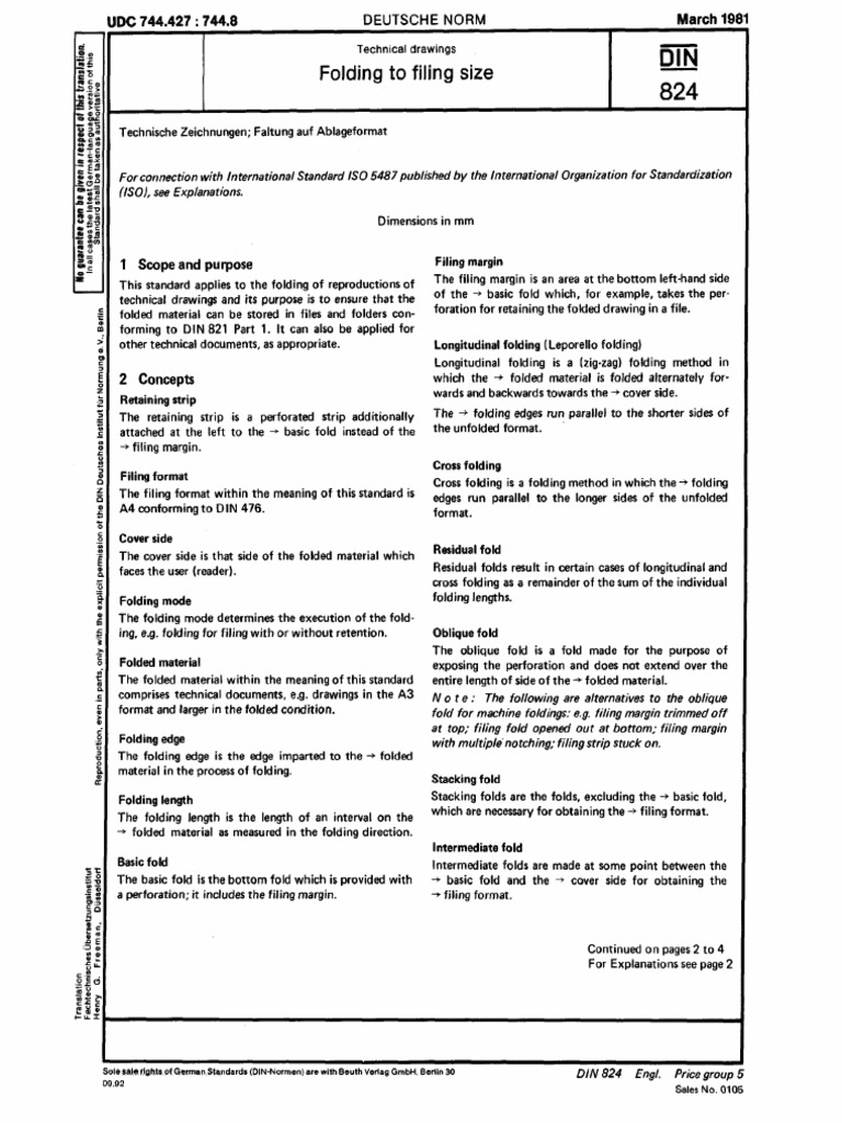 Din 824-1981 | PDF | Technical Drawing