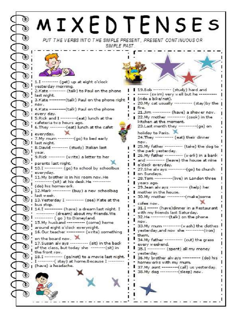 Mixed Tenses - Image | PDF