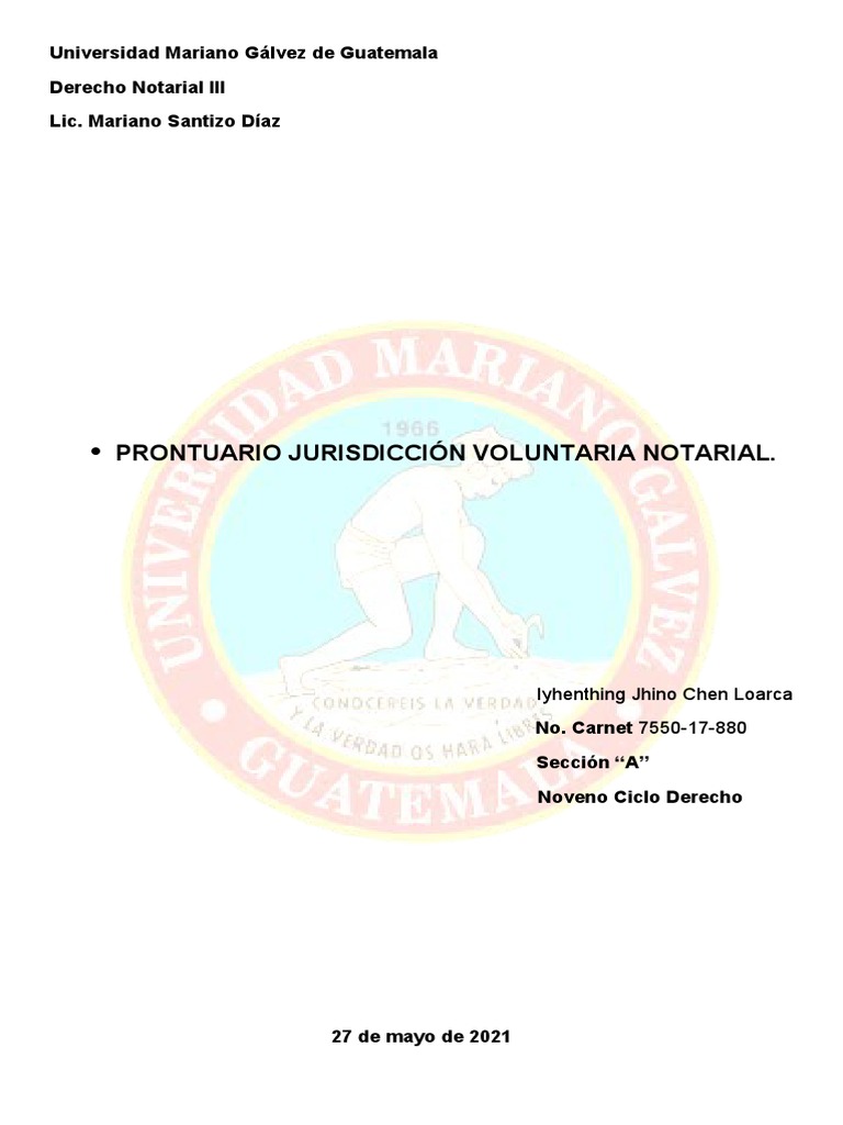 Jurisdicccion Voluntaria Notariado de Jhino | PDF | Guatemala ...