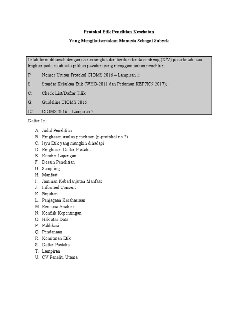 Protokol - Kondisi Psikologis WBP | PDF