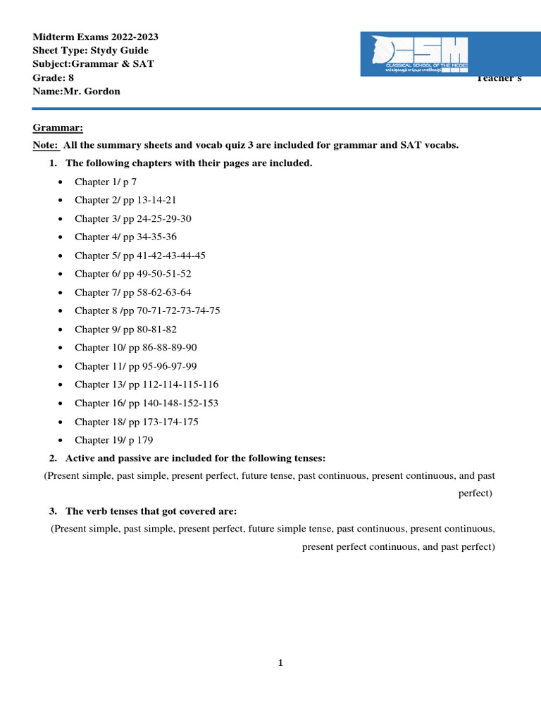 Grade 8 Study Guides PDF | Download Free PDF | Bilbo Baggins | The Hobbit